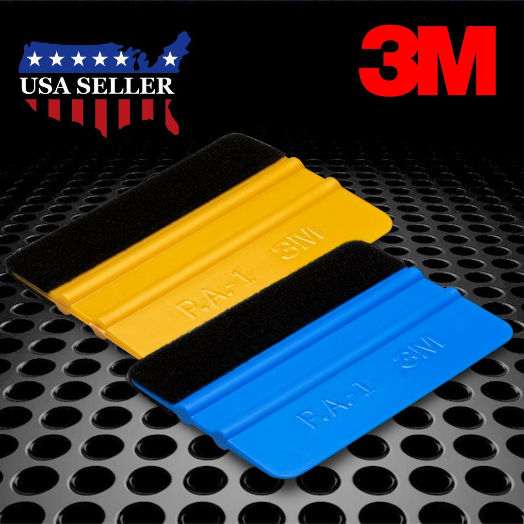 3M Gold/blue Squeegee Felt Edge Applicator Tool Decal Sticker Car ...