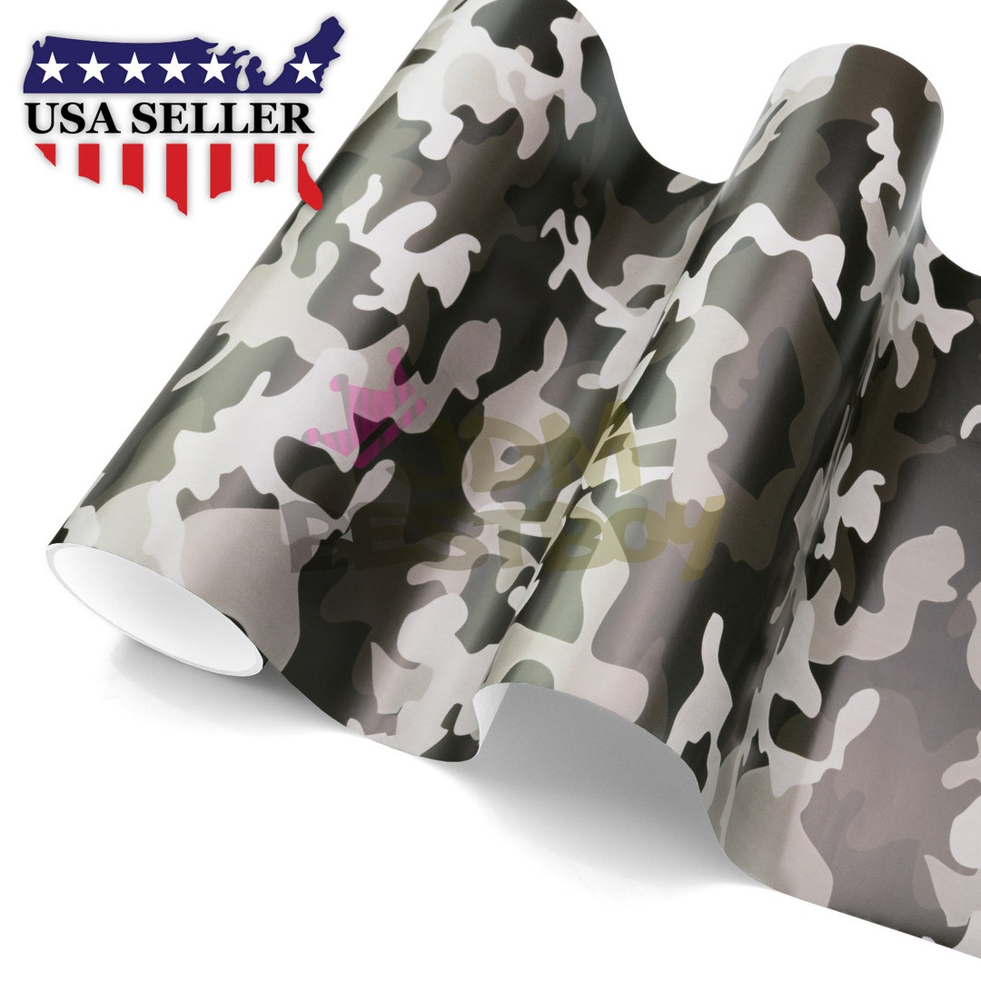 Army Gray Camouflage CAMO Vinyl Sticker Wrap Decal Film Air Release ...