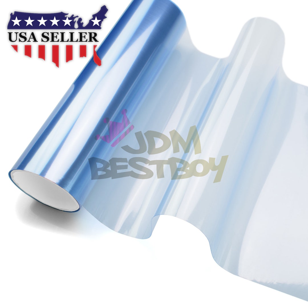 Glossy Gloss Light Blue Headlight Tint Fog Light Tail Light Vinyl Film ...
