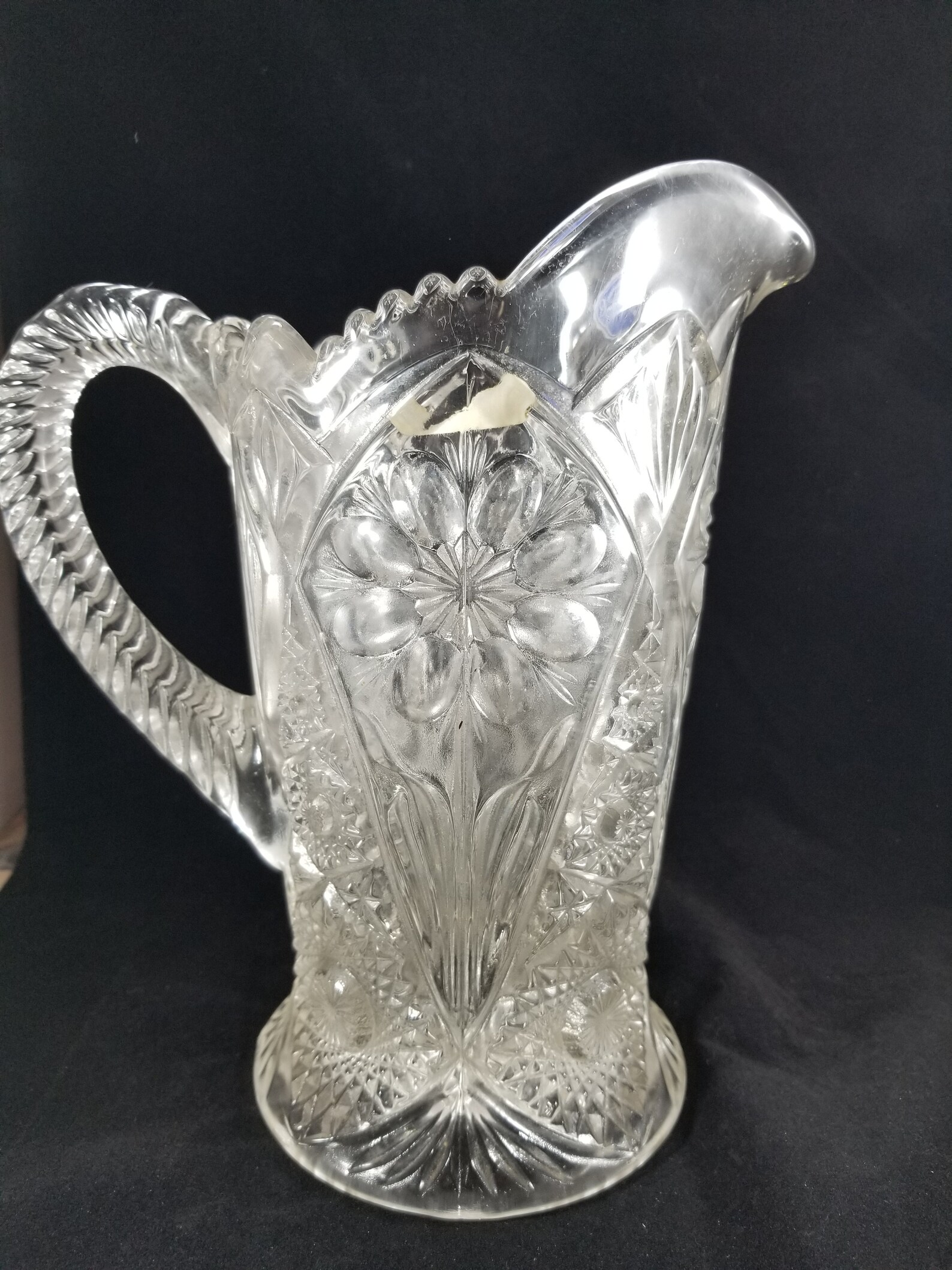 Vintage Clear Pressed Glass Pitcher/home Decor/lovely Vintage - Etsy