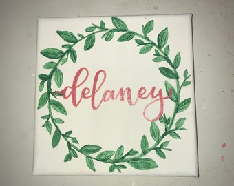 Custom name canvas | Etsy