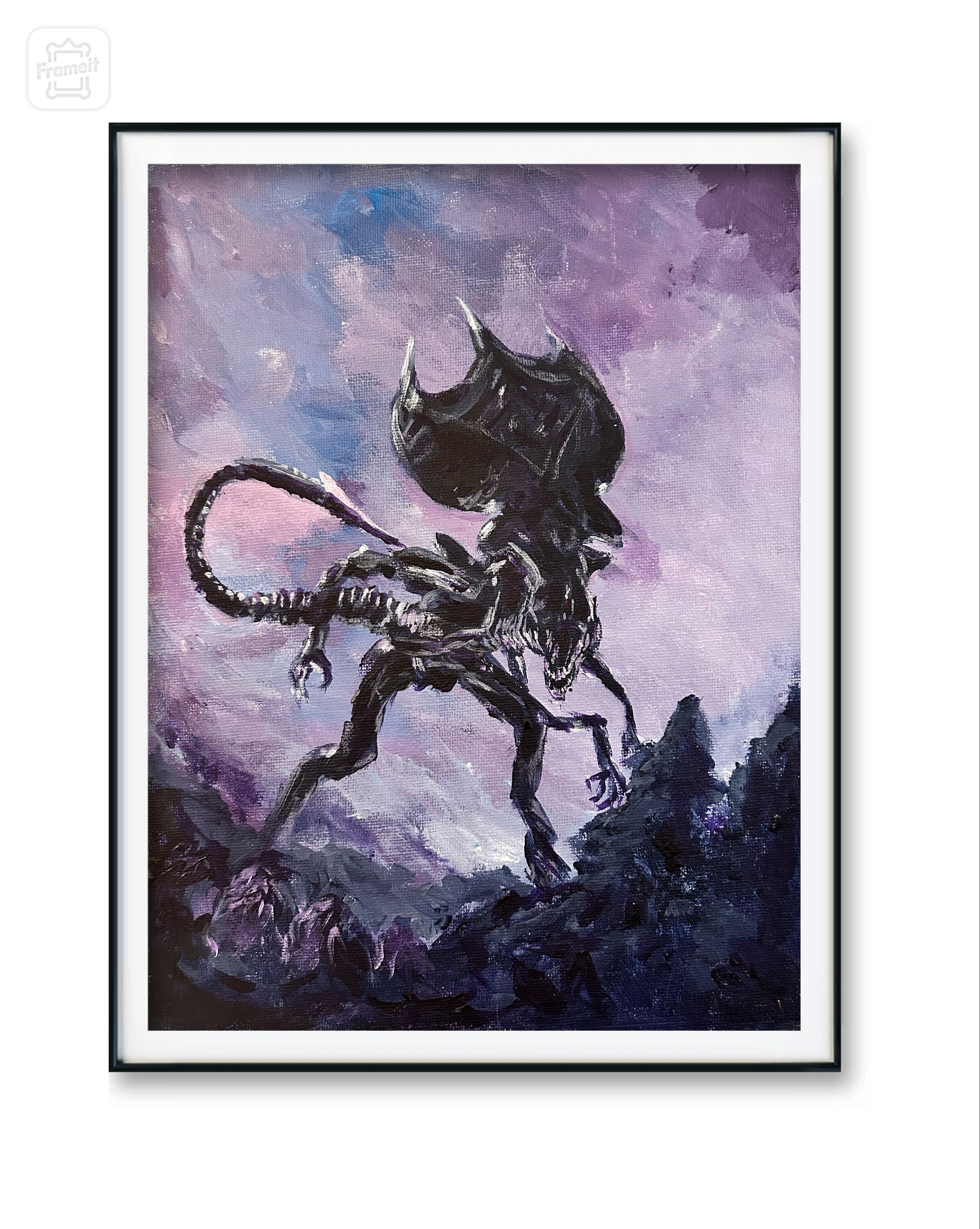 Alien Movie Monster Acrylic in Canvas Board - Etsy
