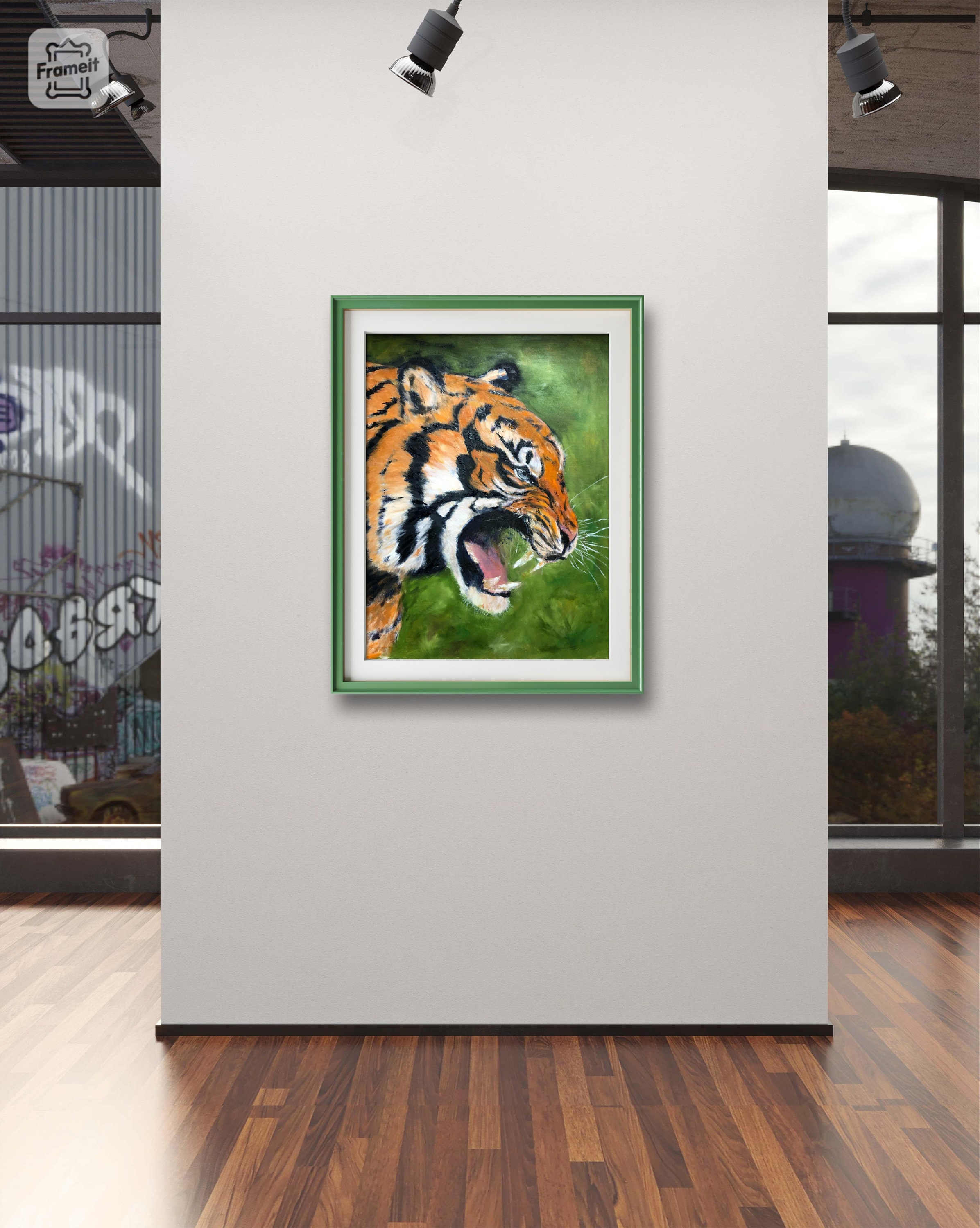 Large Bengal Tiger Oil Painting by Lowell Alia Unframed - Etsy
