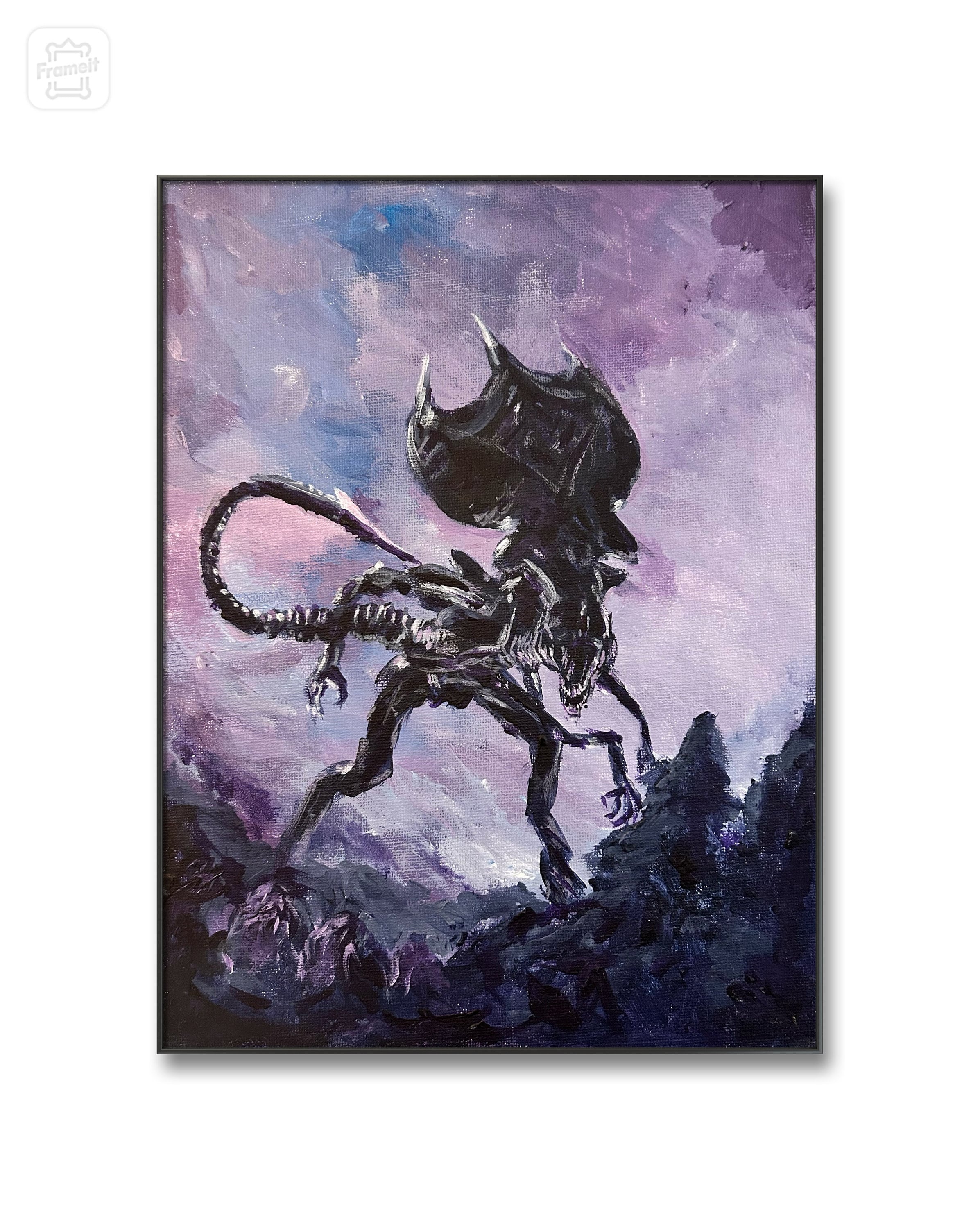 Alien Movie Monster Acrylic in Canvas Board - Etsy