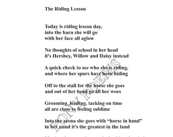 Horseback Riding Lesson Planning Guide Printable PDF A4 Size - Etsy