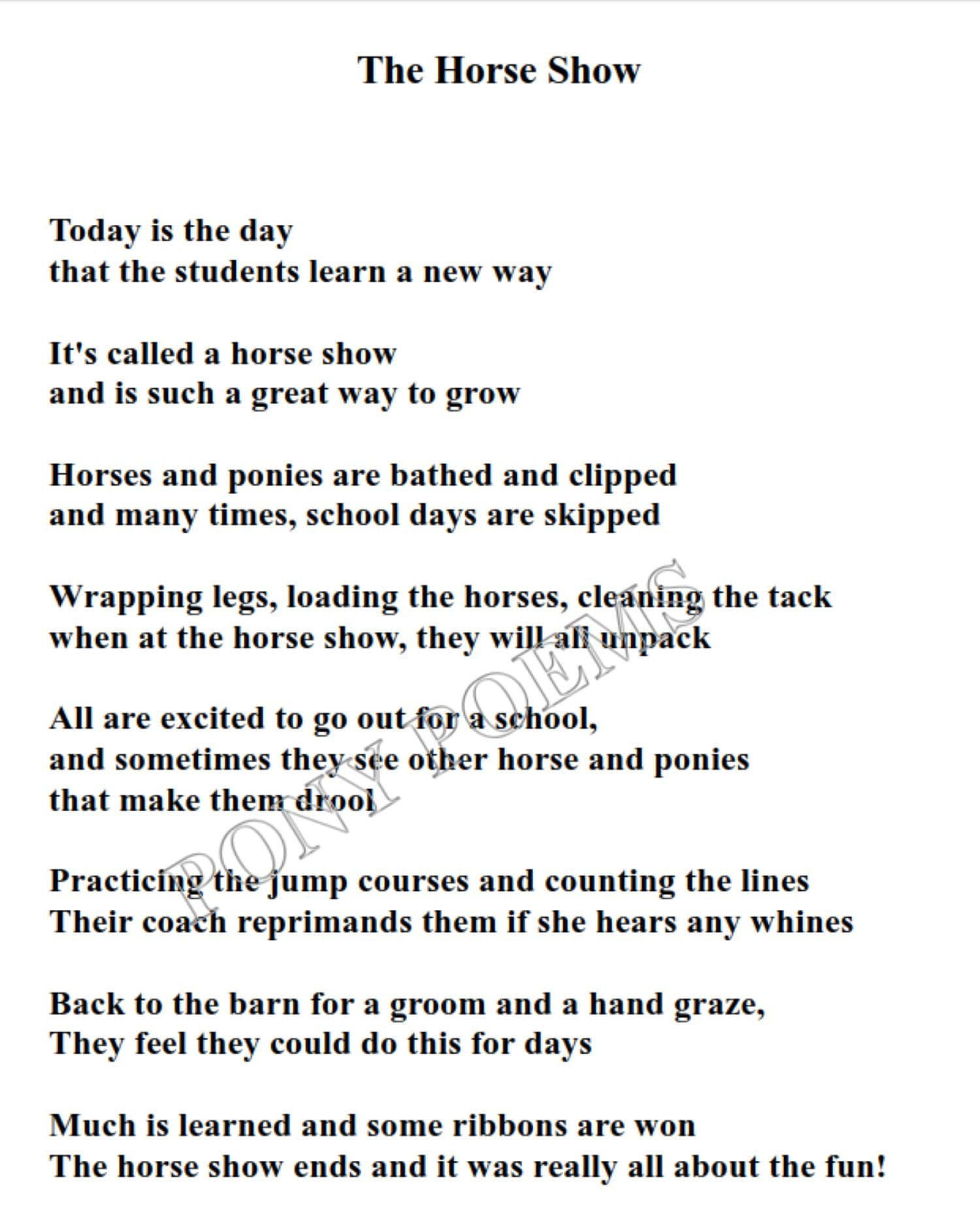 Horse Poems