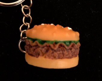 Hamburger Keychain | Etsy