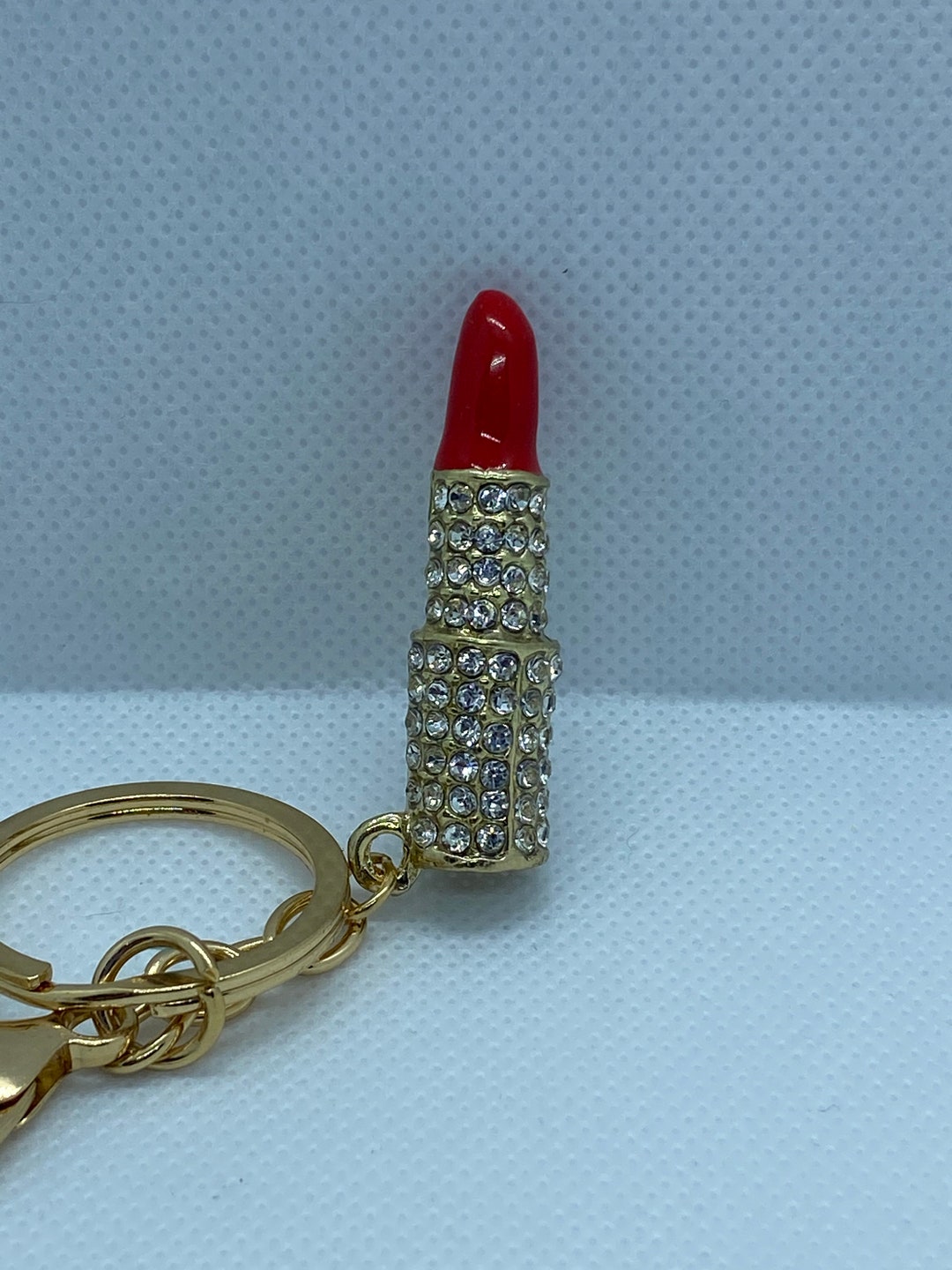 Rhinestone Red Lipstick - Etsy
