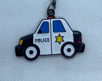 Police Car Keychain - Etsy