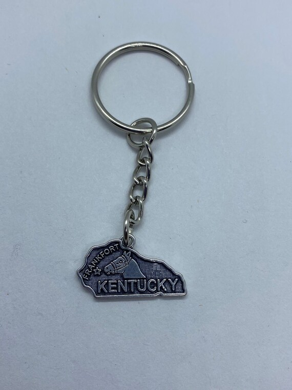 Kentucky State Keychain With Cities 2 Sided - Etsy