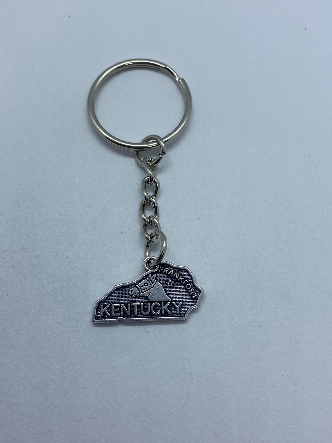 Kentucky State Keychain With Cities 2 Sided - Etsy
