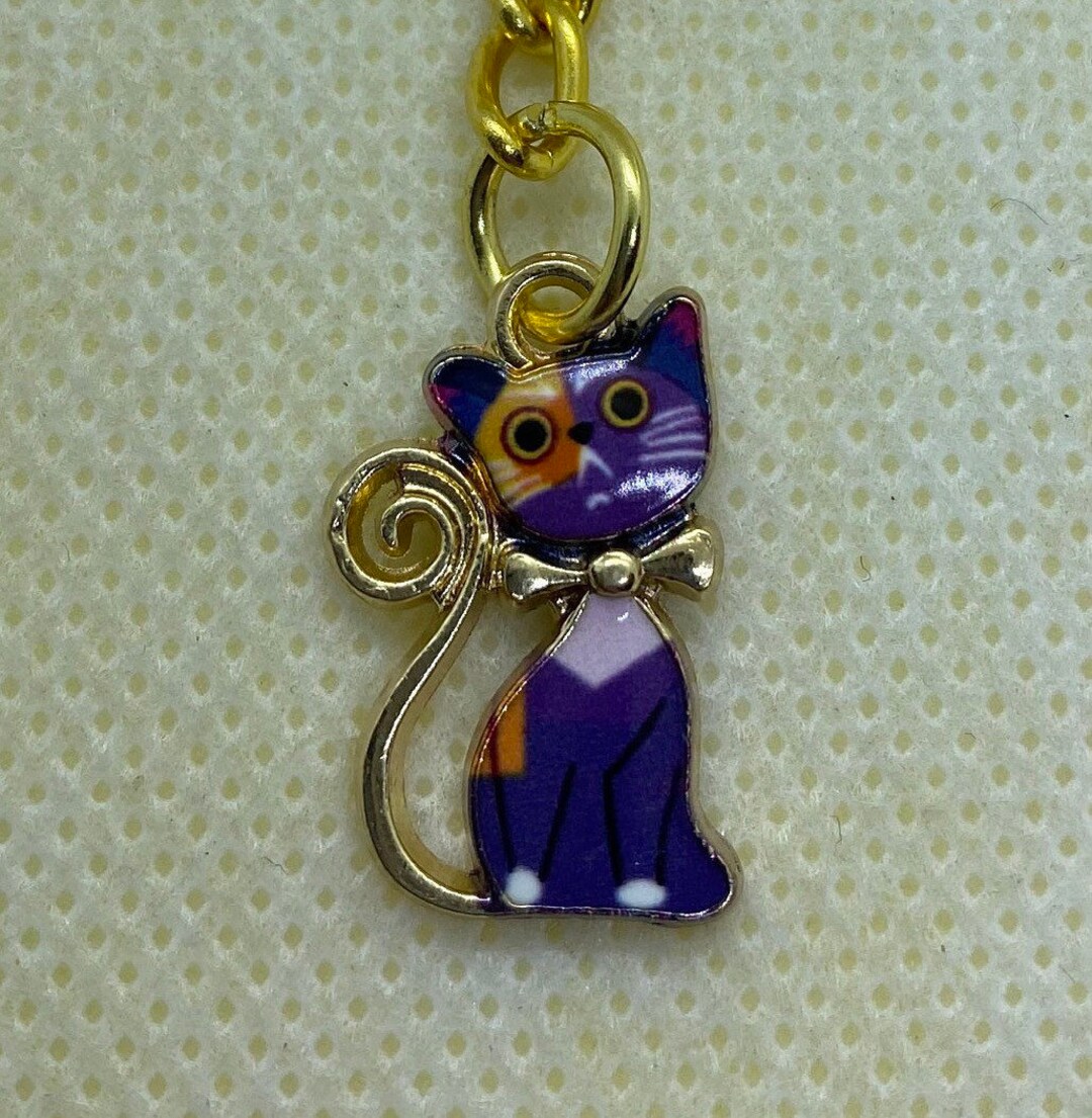 Enamel Cat With Various Colors - Etsy