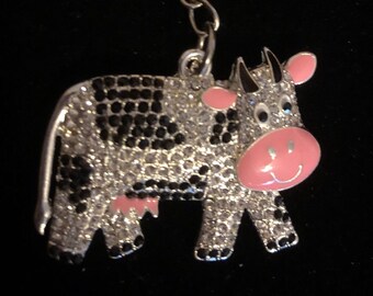 Keychain Farm Animals Cow and Pig With Red Barn and Tractor - Etsy