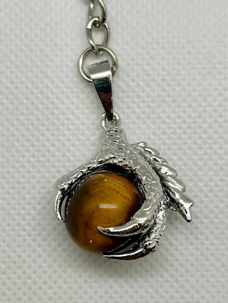 Tigers Eye Inspired Dragon Claw Keychain - Etsy