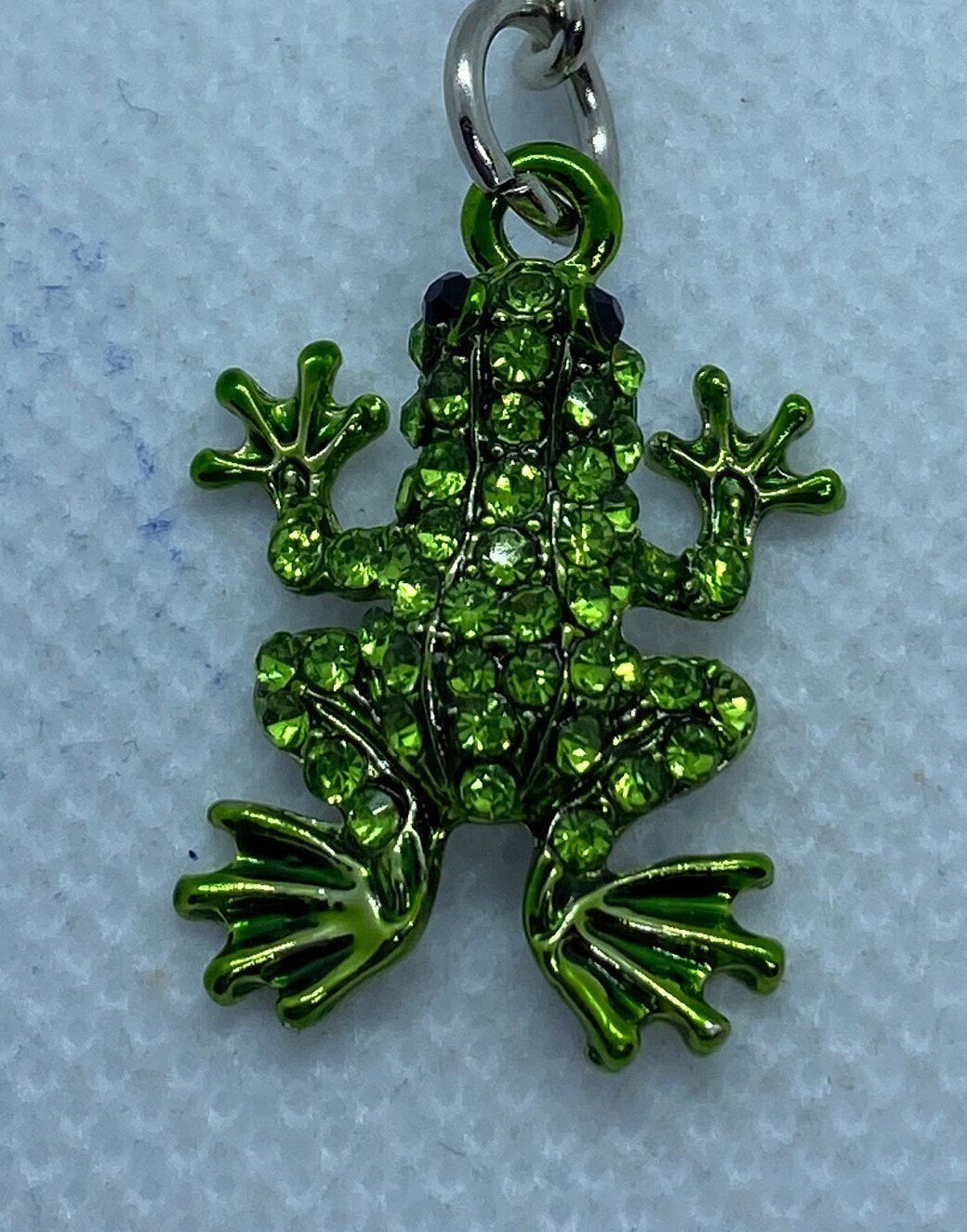 Small Green Rhinestone Frog | Etsy