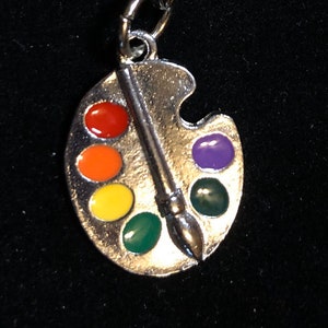 Artist Palette Keychain - Etsy