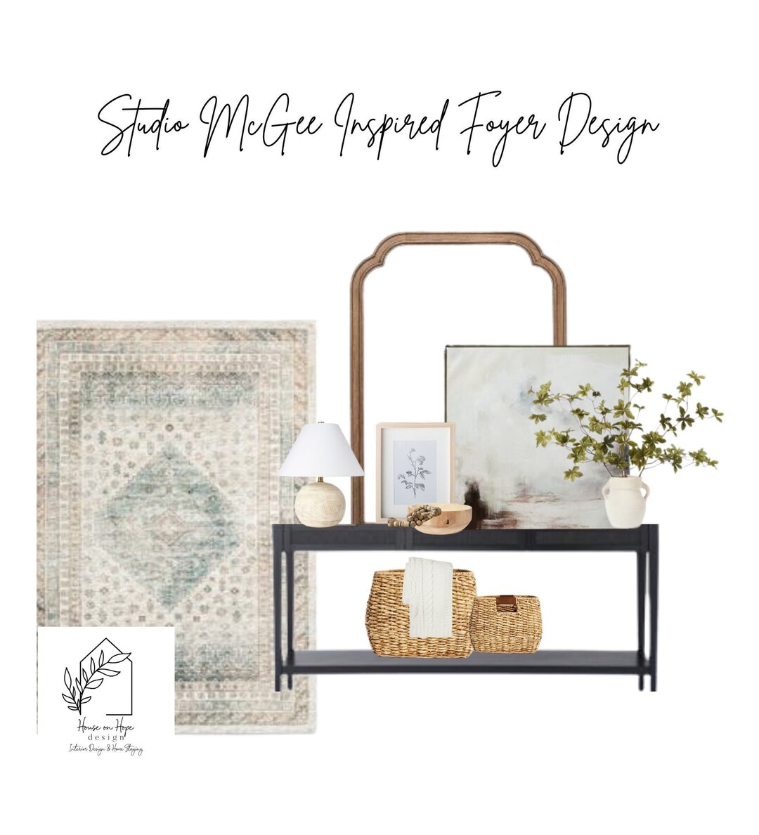Studio Mcgee Inspired Foyer Design, Interior Design Service, Foyer ...