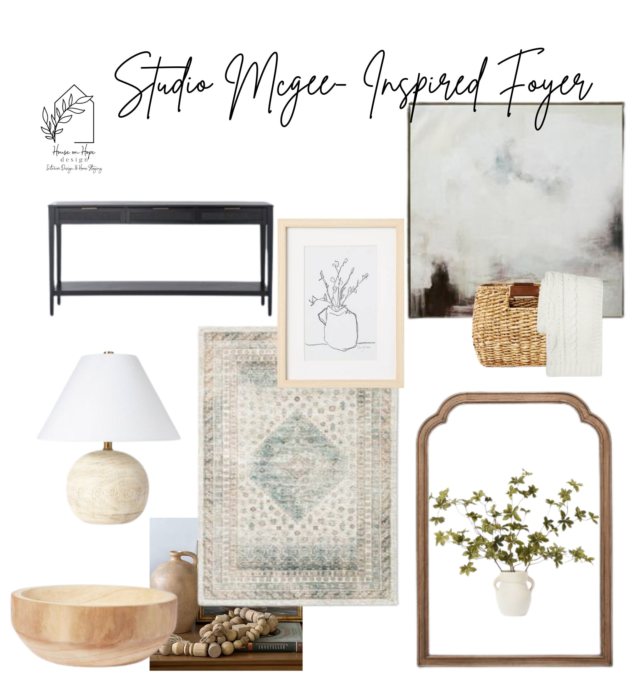 Studio Mcgee Inspired Foyer Design, Interior Design Service, Foyer ...