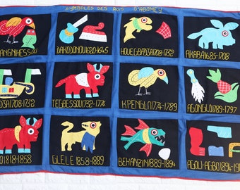 Vintage Abomey Benin Applique Banner symbol of Dahomey Kings Wall ...