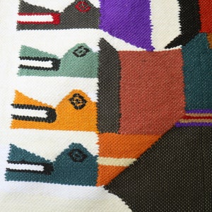 Vintage Ecuador Inca Dance Warrior Wall Hanging Rug Tapestry ...