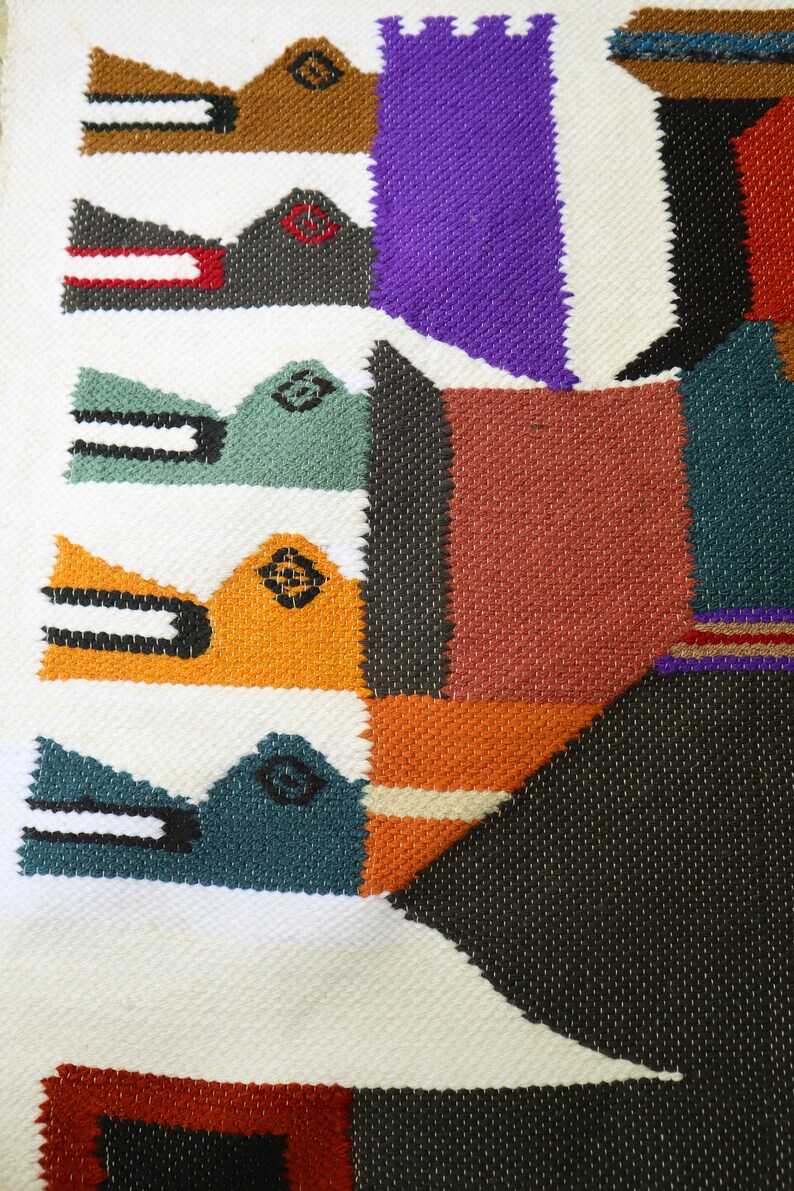 Vintage Ecuador Inca Dance Warrior Wall Hanging Rug Tapestry. - Etsy