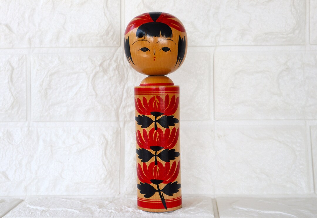 Vintage Sakunami Kokeshi Doll: Hand-carved Japanese Wood Figurine - Etsy