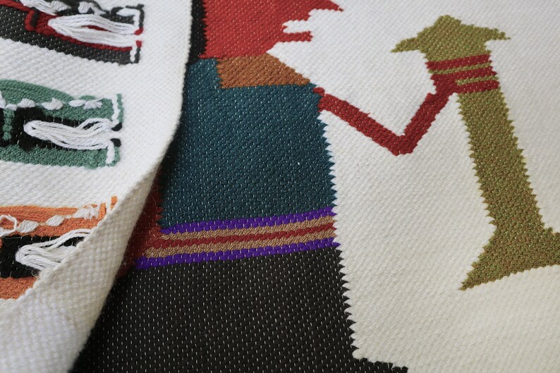 Vintage Ecuador Inca Dance Warrior Wall Hanging Rug Tapestry. - Etsy