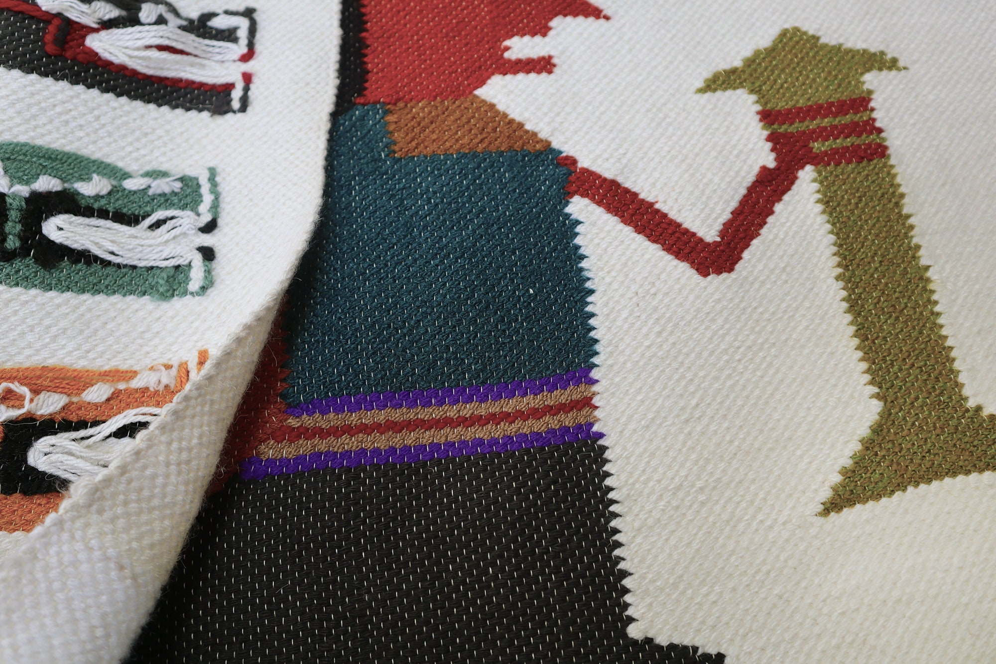 Vintage Ecuador Inca Dance Warrior Wall Hanging Rug Tapestry. - Etsy