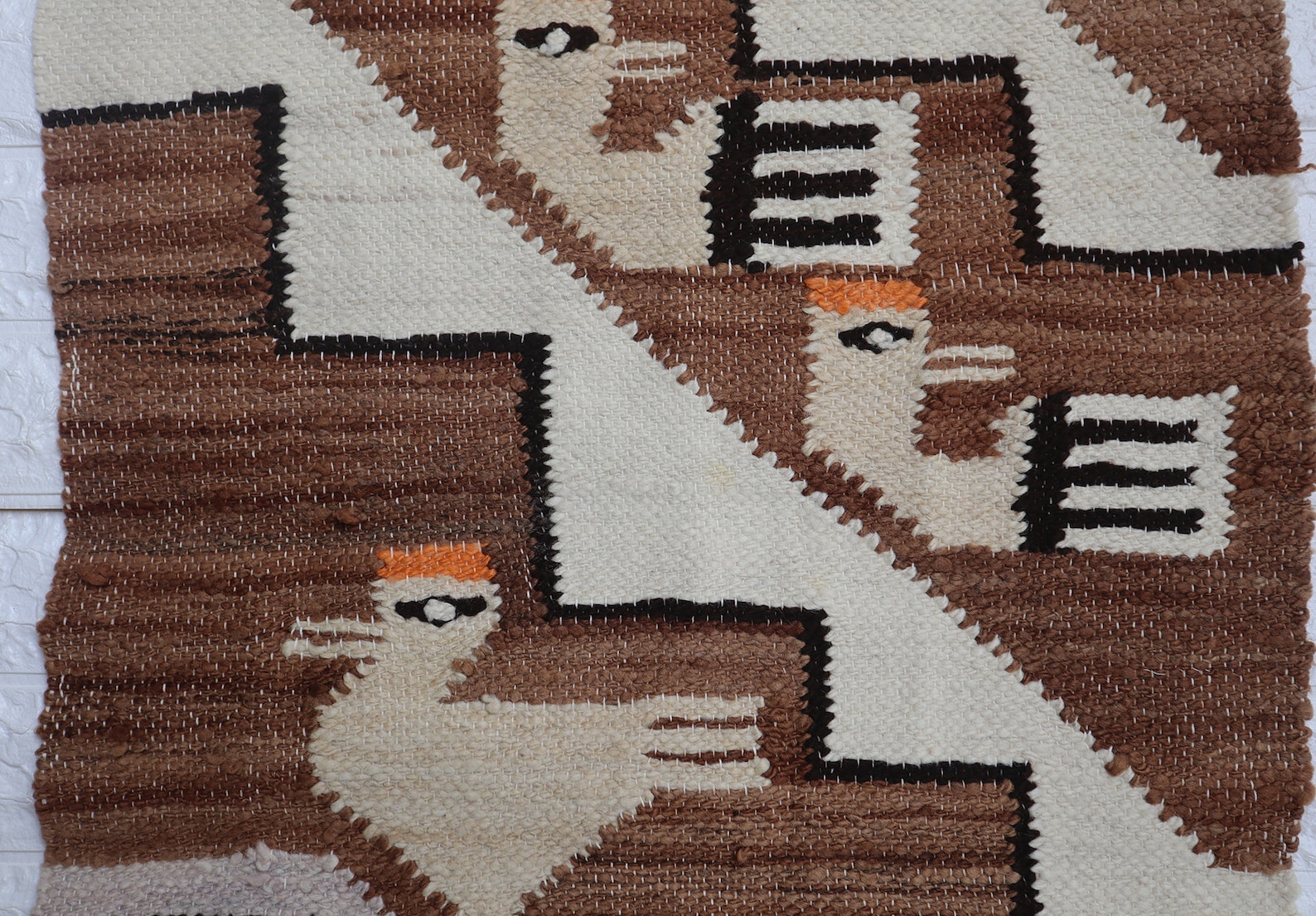 Vintage Peruvian Hand Woven Wool Rug Bird Motif Inca Geometric - Etsy