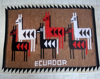 Vintage Peruvian Inca Gods Embroidery Folk Art Wall Hanging Uros ...