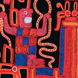 Peruvian Inca Gods Vintage Embroidery Folk Art Wall Hanging Uros ...
