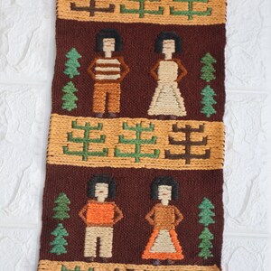 Vintage Polish Cepelia Woven Wall Hanging Wool Tapestry Man and Woman ...