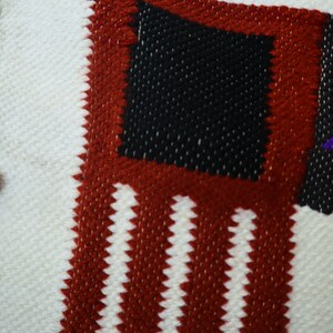 Vintage Ecuador Inca Dance Warrior Wall Hanging Rug Tapestry ...