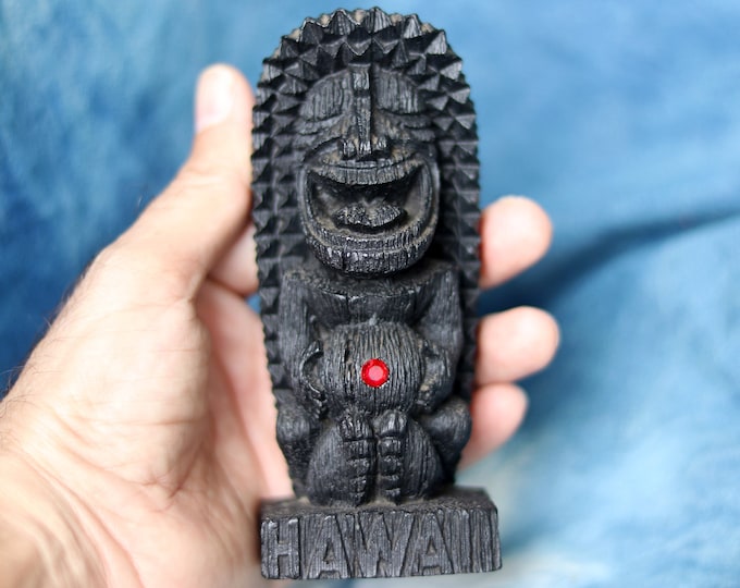 1973 A Hip Original Tiki Hawaii Happy God Statue Figurine Aloha ...