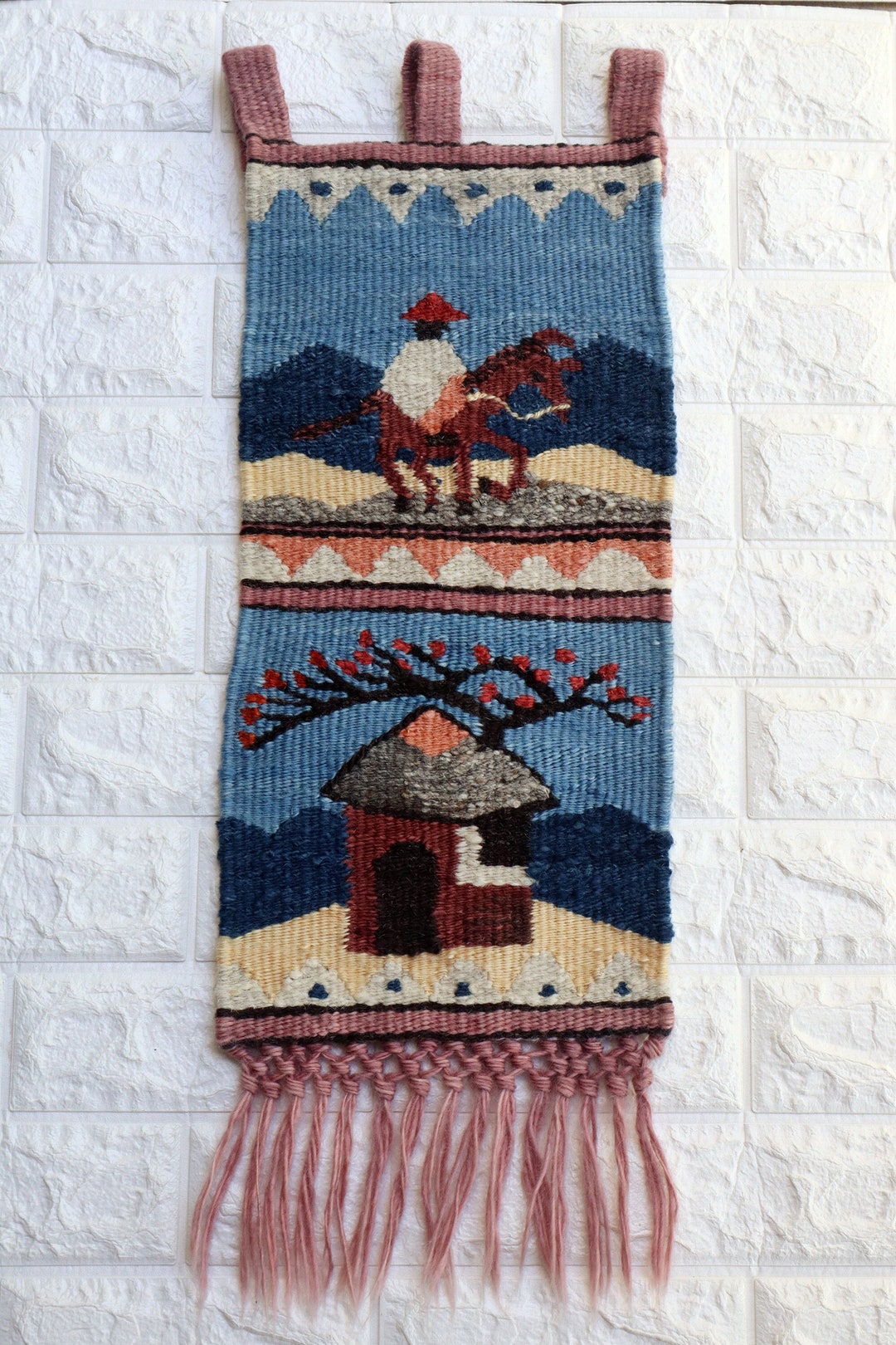 Vintage Setsoto Handwoven Wool Wall Hanging South Africa Tapestry ...