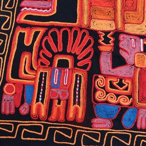 Peruvian Inca Gods Vintage Embroidery Folk Art Wall Hanging Uros ...