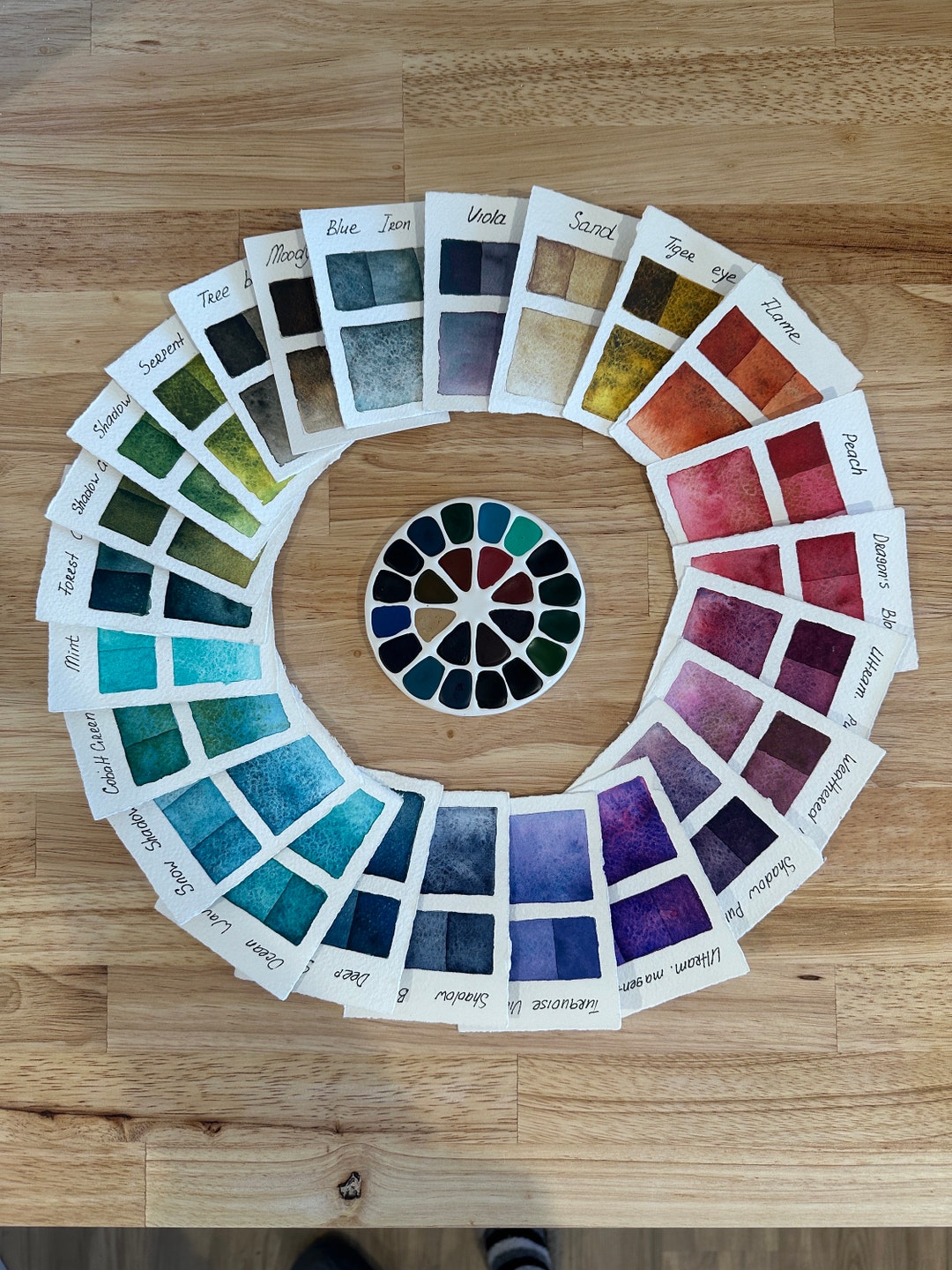 POPULAR SELECTION SET of 24 Colors White Glaze Ceramic Watercolor ...