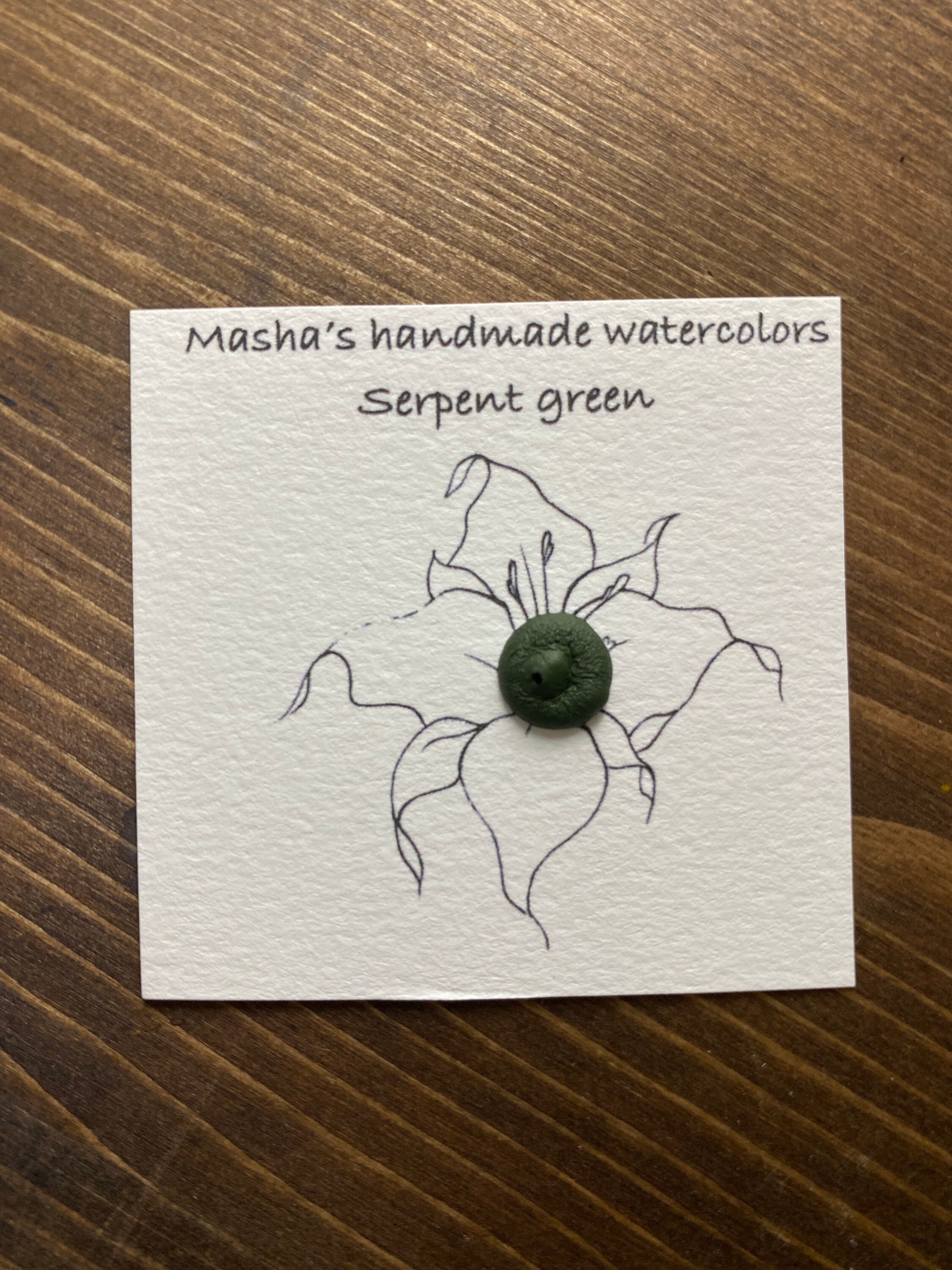 Handmade Serpent Green Granulating Watercolor Naturally - Etsy