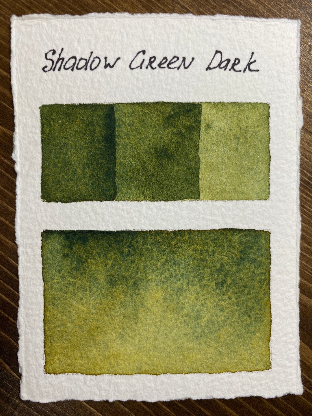 Handmade Shadow Green Dark Granulating Watercolor - Etsy