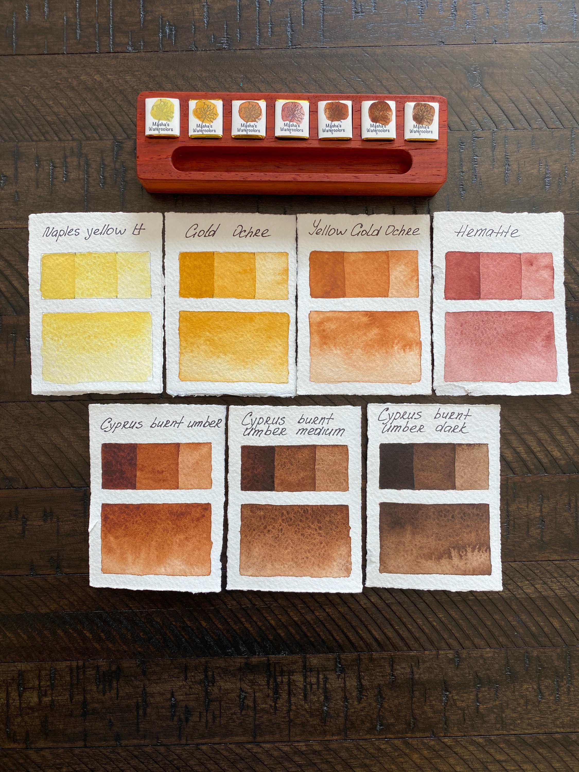 Art & Collectibles Painting Watercolor handmade watercolors/wooden ...