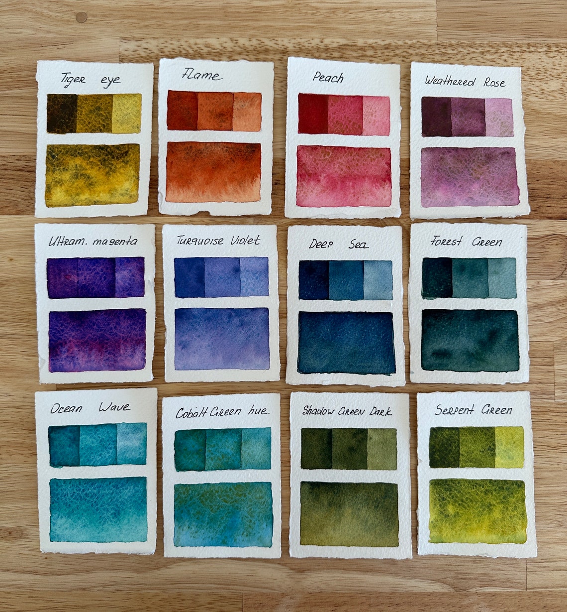 ESSENTIAL SET #1 Ceramic White Glaze Watercolor Palette With Large ...