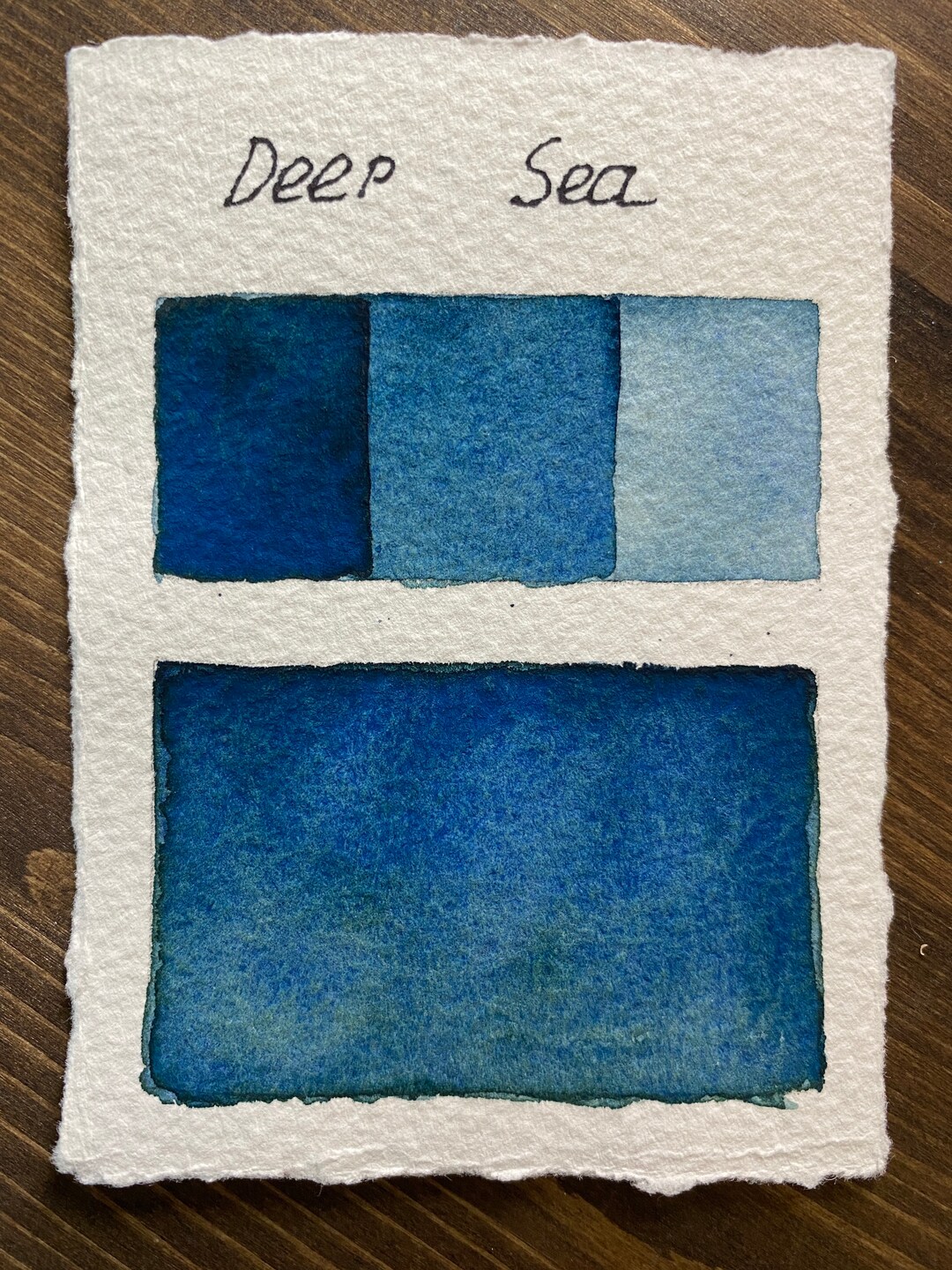 Handmade Deep Sea Granulating Watercolor - Etsy