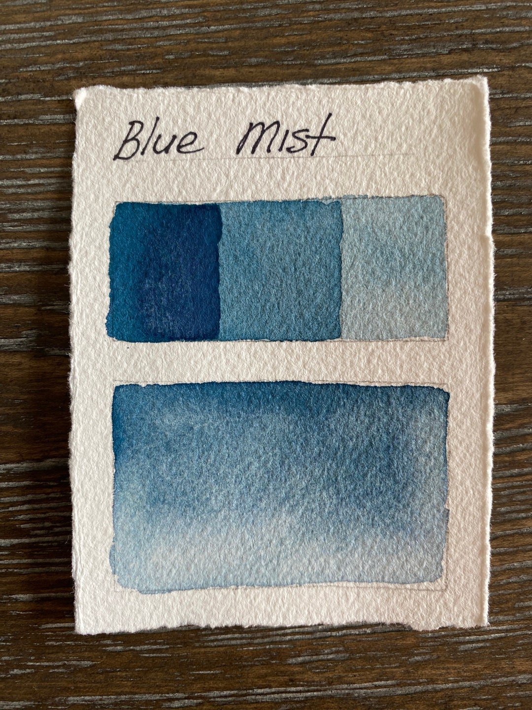 Handmade Blue Mist Granulating Watercolor - Etsy