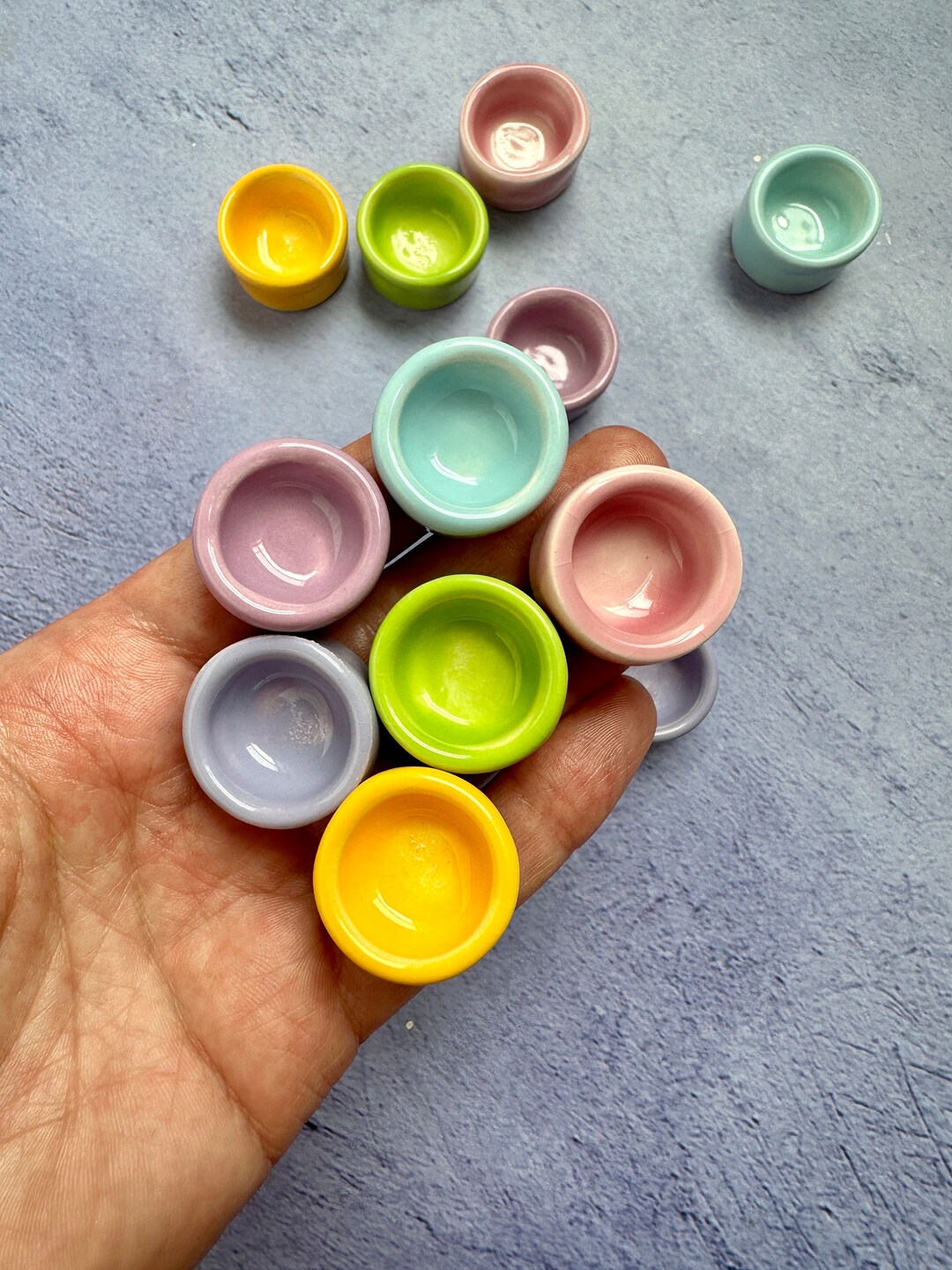 Watercolor Palette Pastel Rainbow Ceramic Watercolor Pans Set of 12 ...
