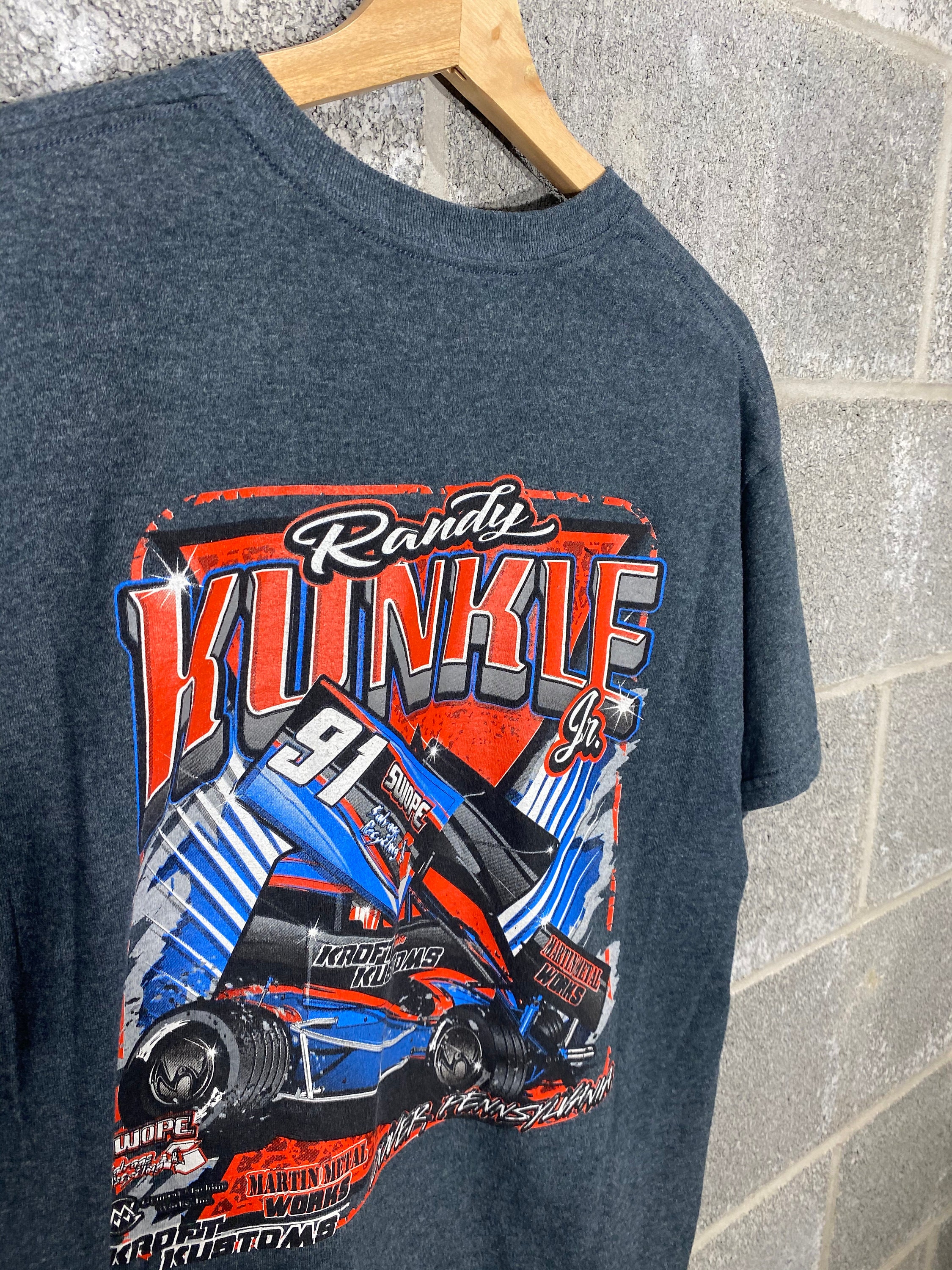 Vintage Y2K 2000s Randy Kunkle Jr. Sprint Car Dirt Track Racing Graphic ...