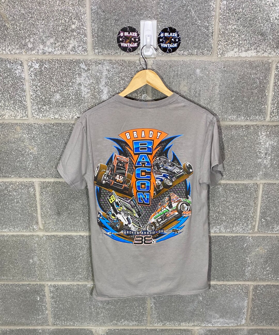 Y2K 2010s Brady Bacon Dirt Track Midget Racing Graphic T-shirt - Etsy