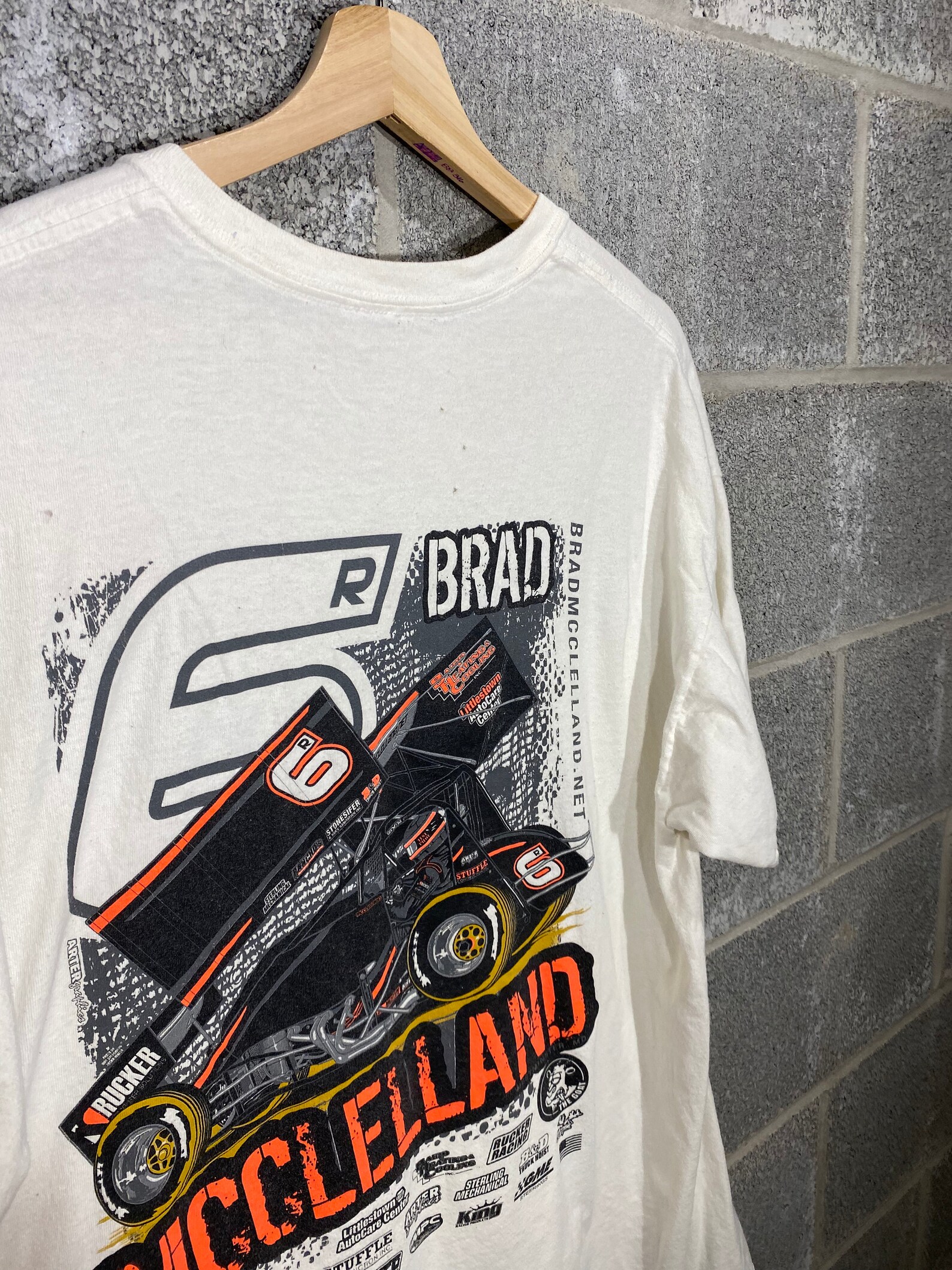 Vintage Y2K 2000s Brad Mcclelland Sprint Car Dirt Track Racing Graphic ...