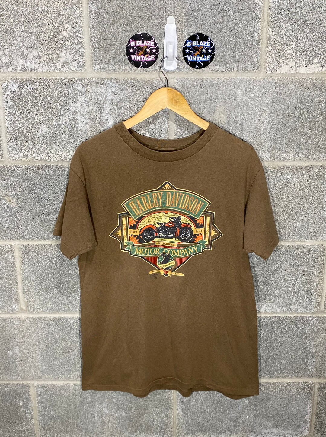 Vintage 1990s Howells Harley Davidson 3D Emblem Harley Davidson Graphic ...