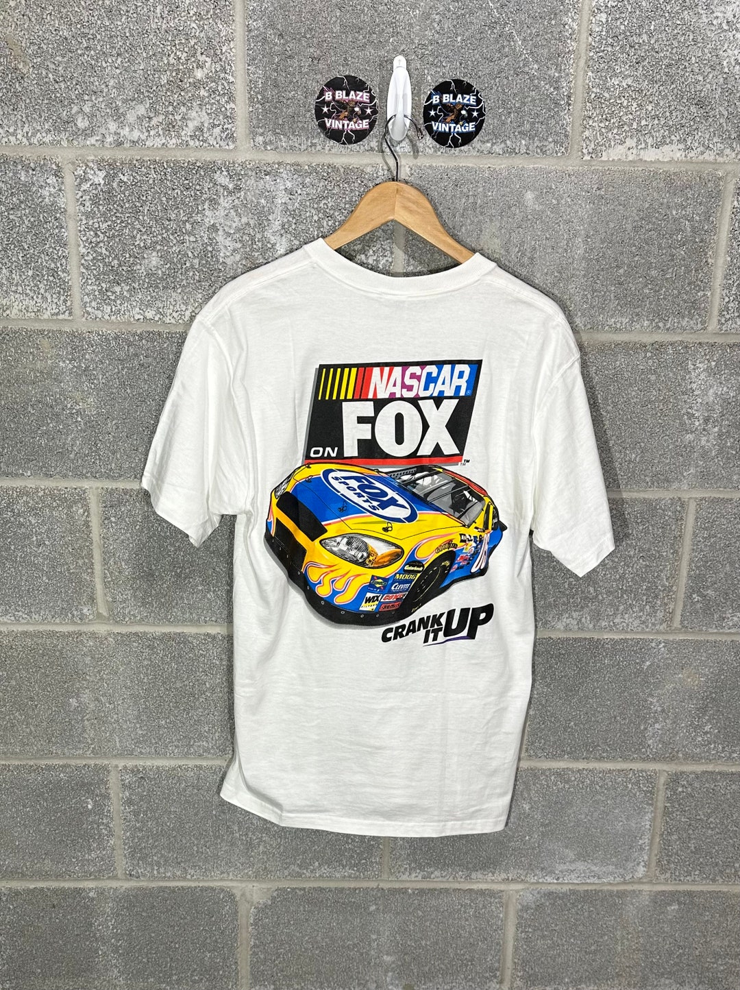 Vintage Y2K 2000s NASCAR on Fox Racing Crank It up Graphic T-shirt - Etsy