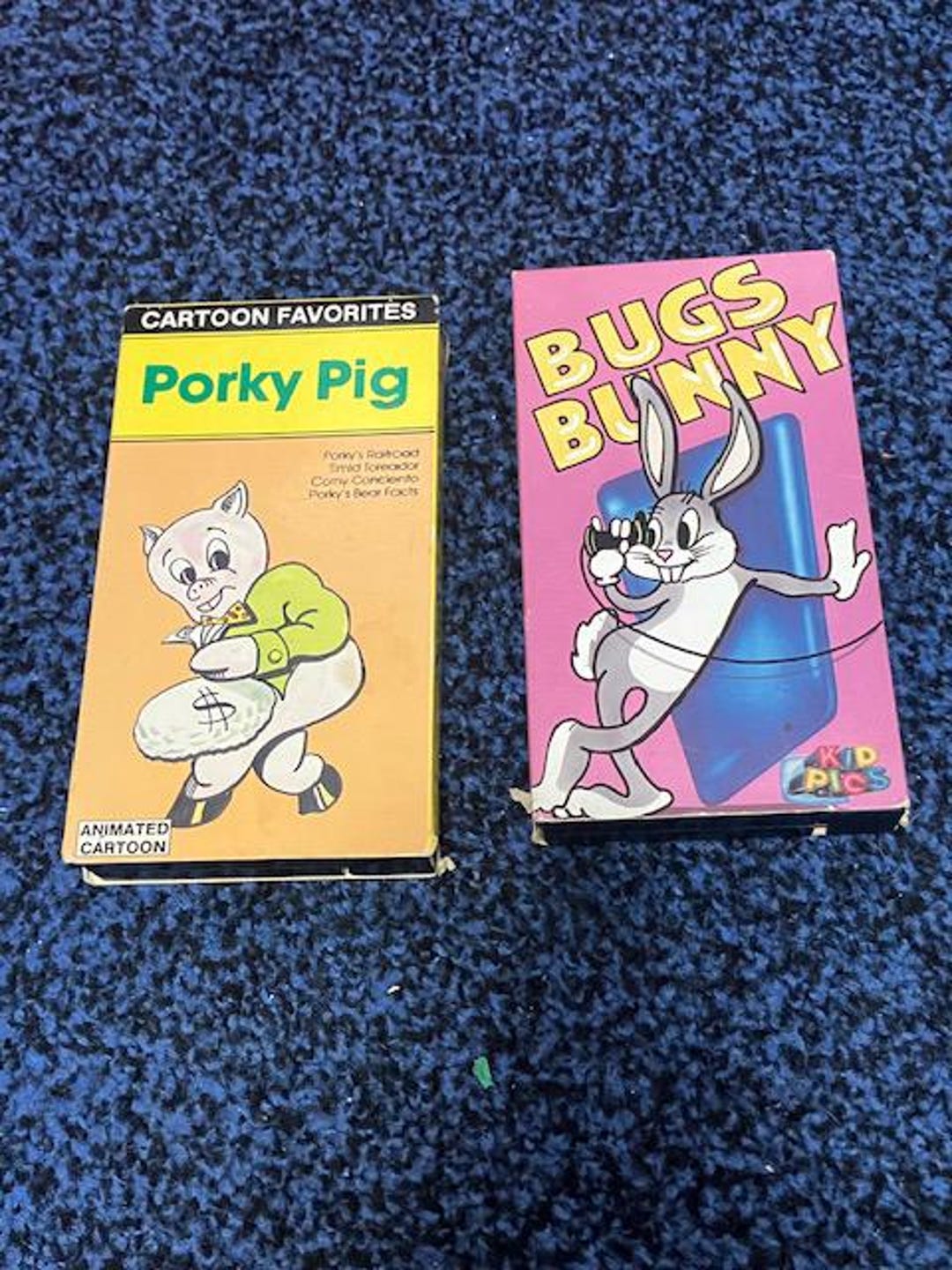 Classic Cartoon VHS Bugs Bunny and Porky Pig Iconic Vintage Cassettes ...